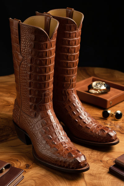 Cognac Full American Hornback Alligator Boots – JohnAllenWoodward