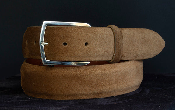 Brown Suede Kudu Belt – JohnAllenWoodward